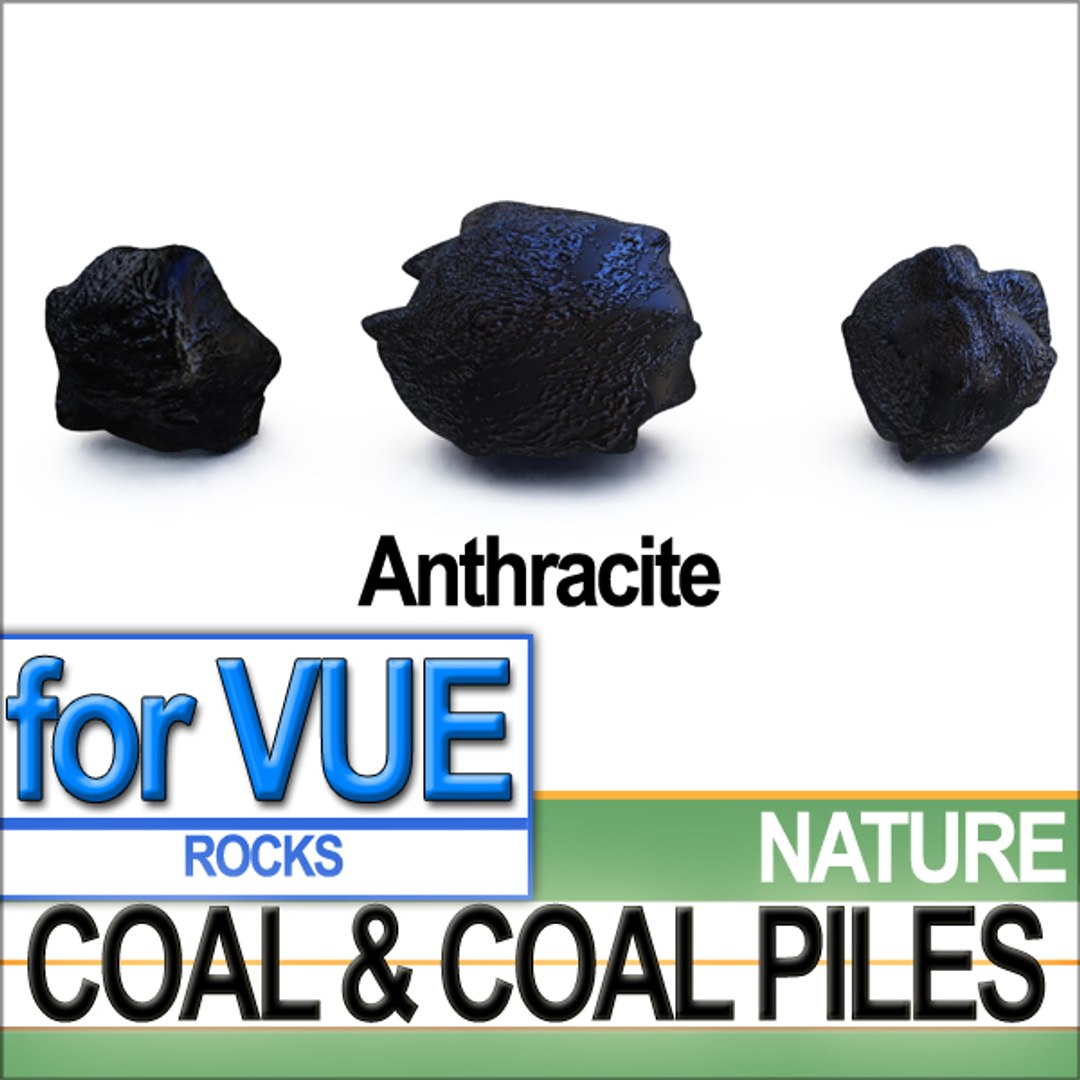 Anthracite Coal Rocks Vue 3d Model