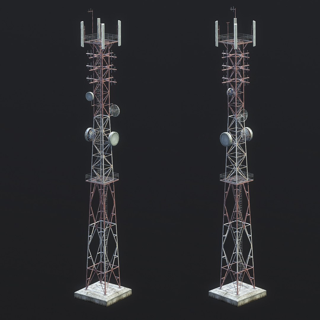 Low-poly Communication Tower Model - TurboSquid 1428992