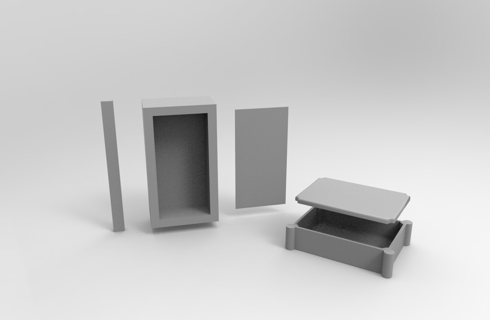3d Power Boxes Model