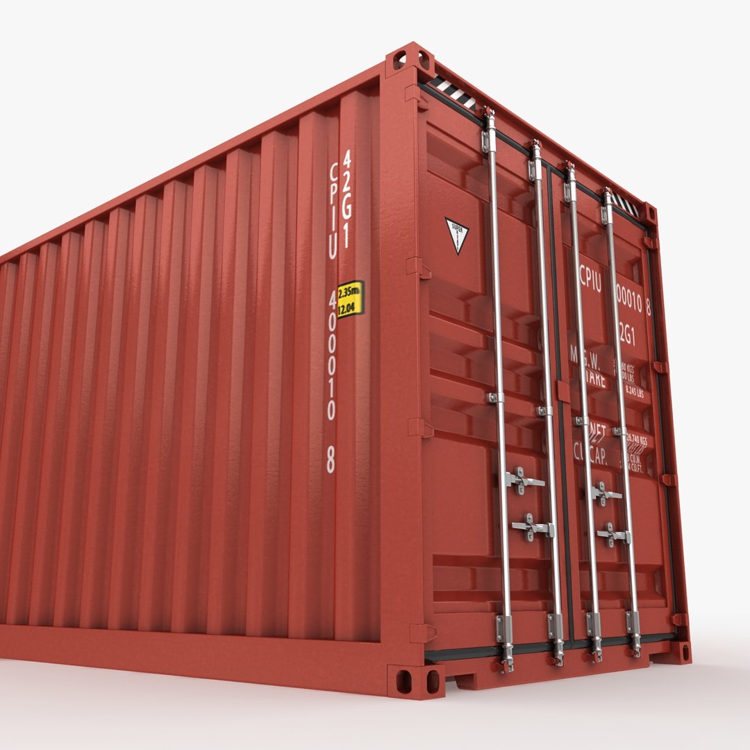 Realistic Container 40ft 3d Model
