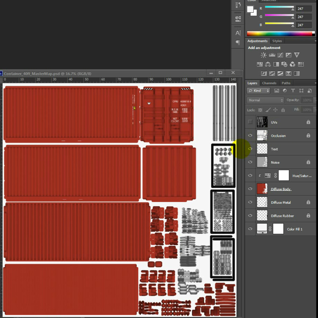 Realistic Container 40ft 3d Model