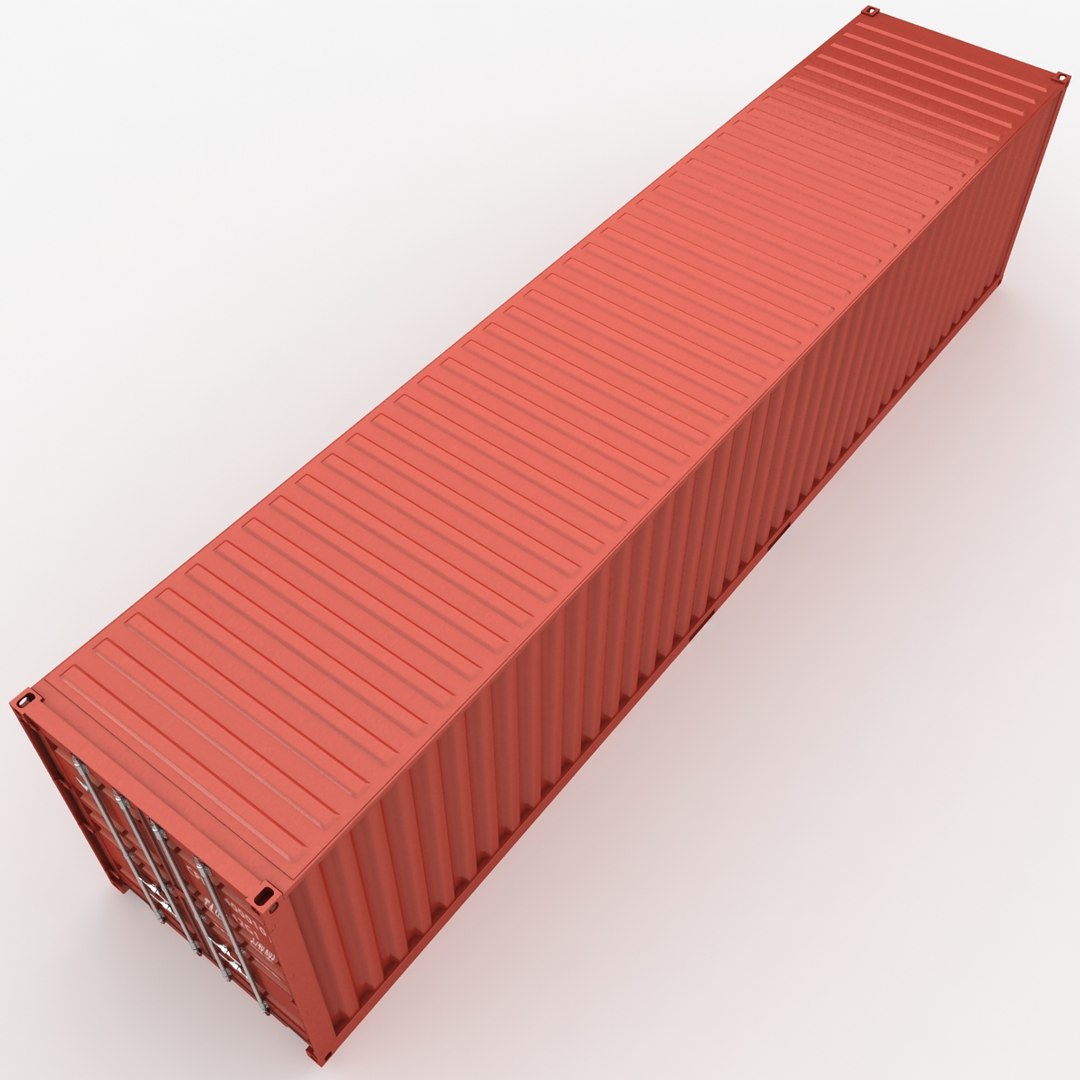 Realistic Container 40ft 3d Model