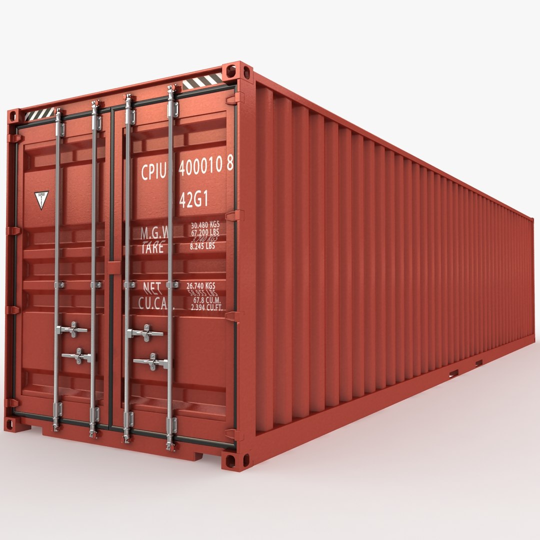 Realistic Container 40ft 3d Model