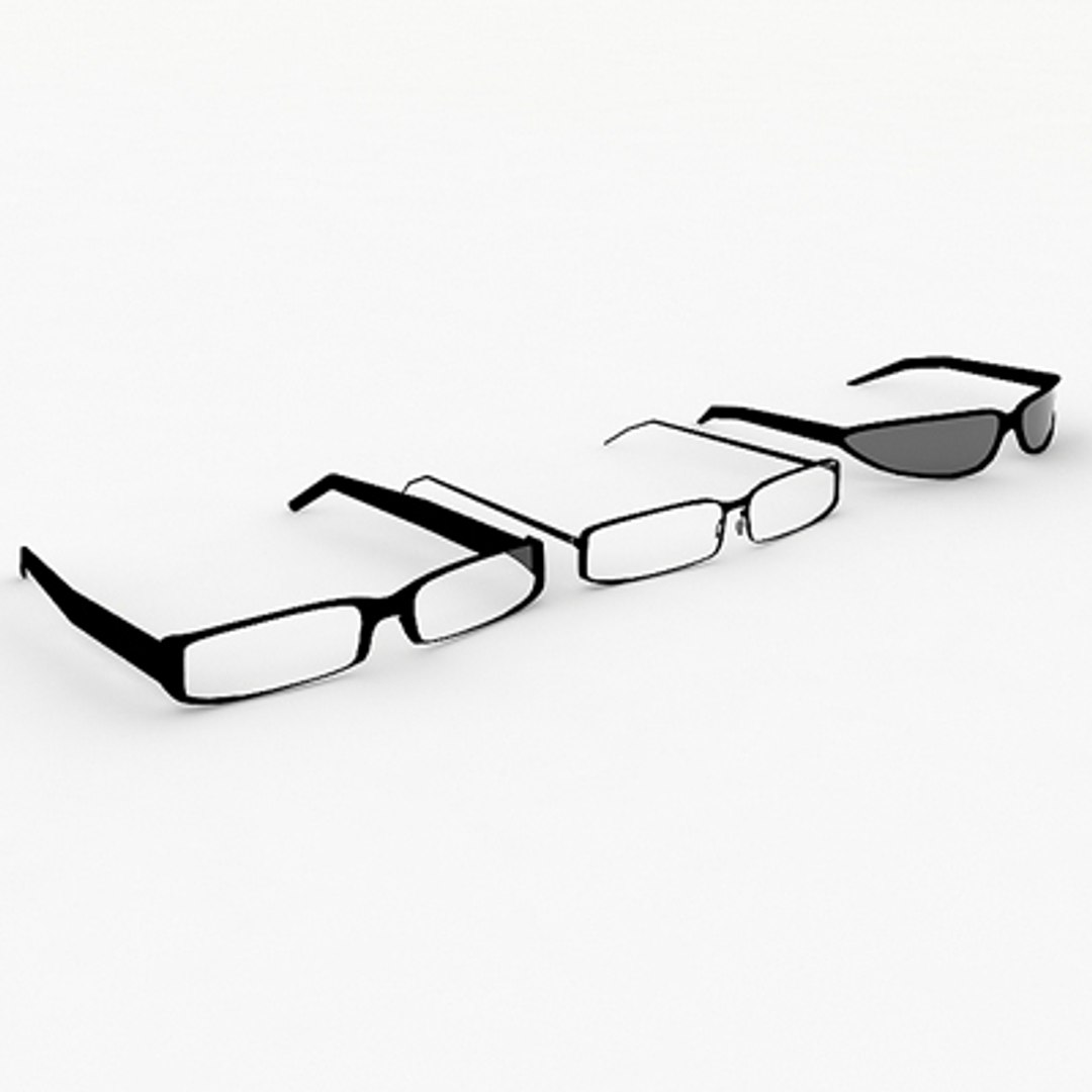 Set Glasses 3d Model