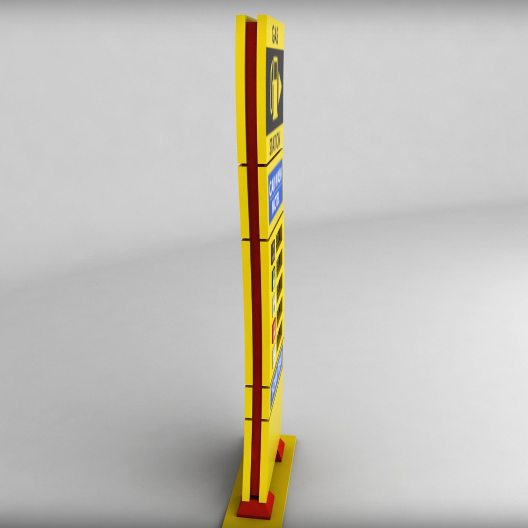 Gas Station Price Sign 3ds