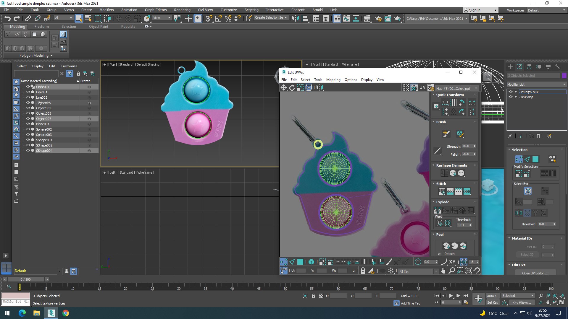 Fast Food Simple Dimples Set 3D - TurboSquid 1792553