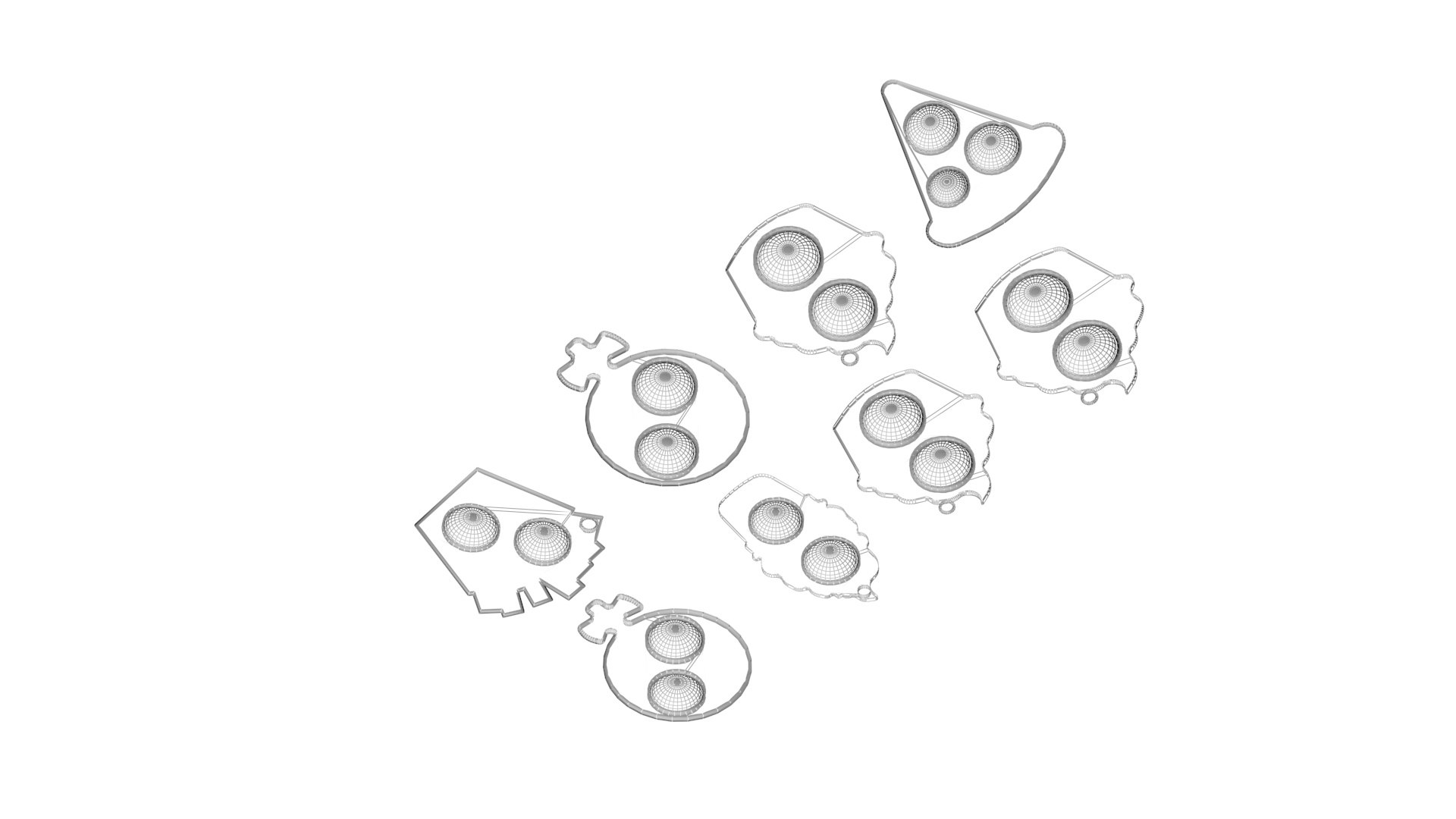 Fast Food Simple Dimples Set 3D - TurboSquid 1792553