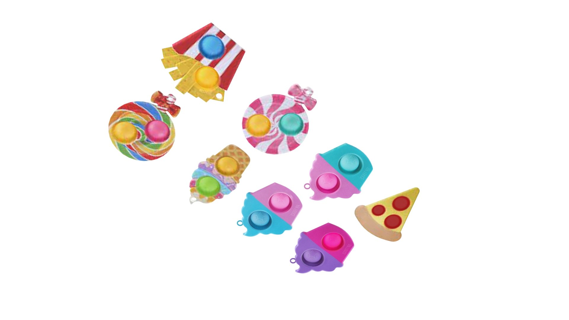 Fast Food Simple Dimples Set 3D - TurboSquid 1792553