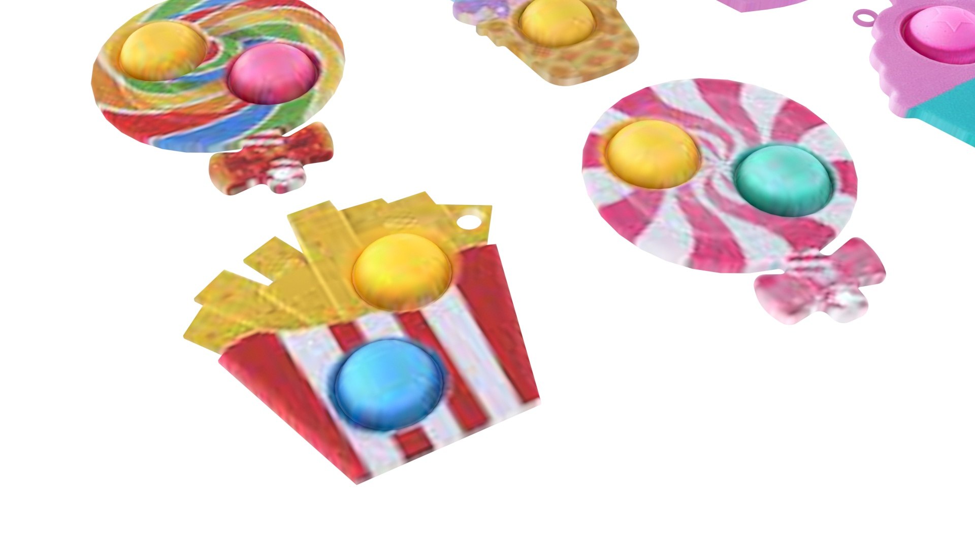 Fast Food Simple Dimples Set 3D - TurboSquid 1792553