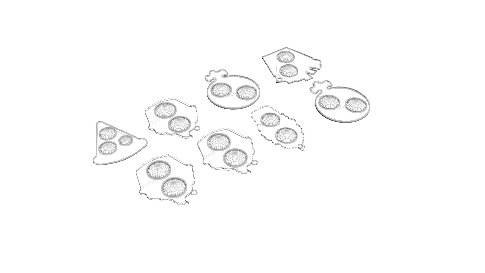 Fast Food Simple Dimples Set 3D - TurboSquid 1792553