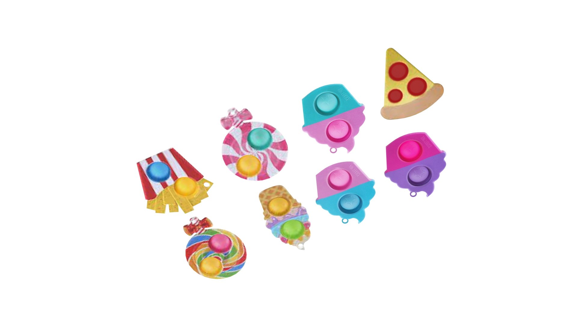 Fast Food Simple Dimples Set 3D - TurboSquid 1792553