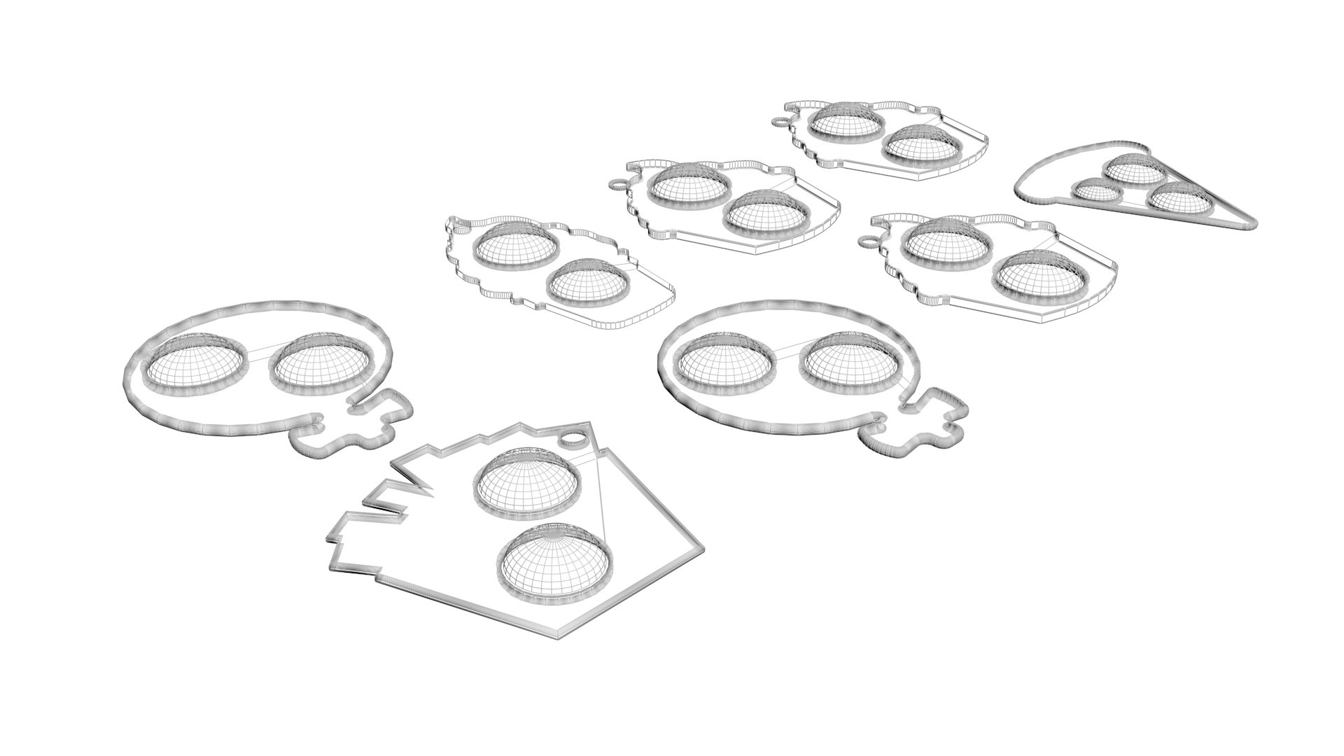 Fast Food Simple Dimples Set 3D - TurboSquid 1792553