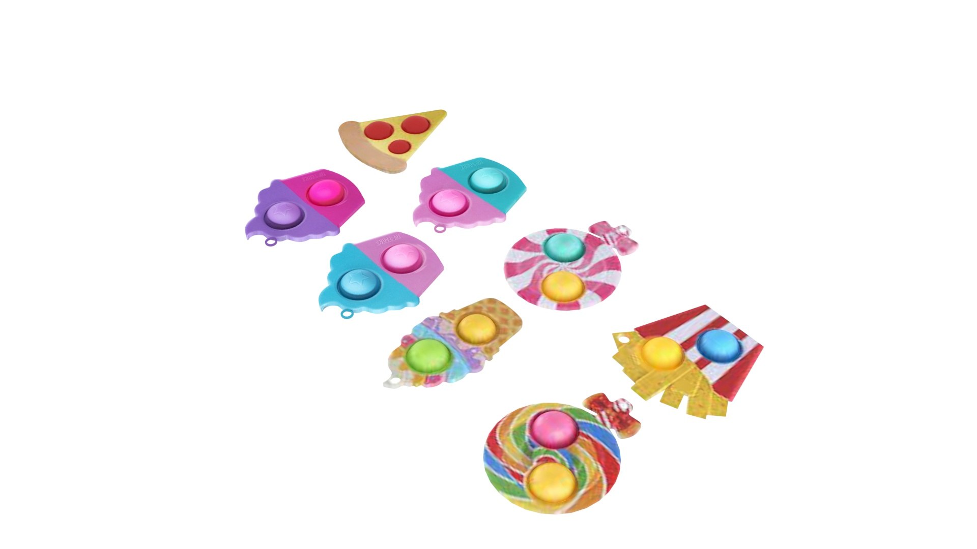 Fast Food Simple Dimples Set 3D - TurboSquid 1792553