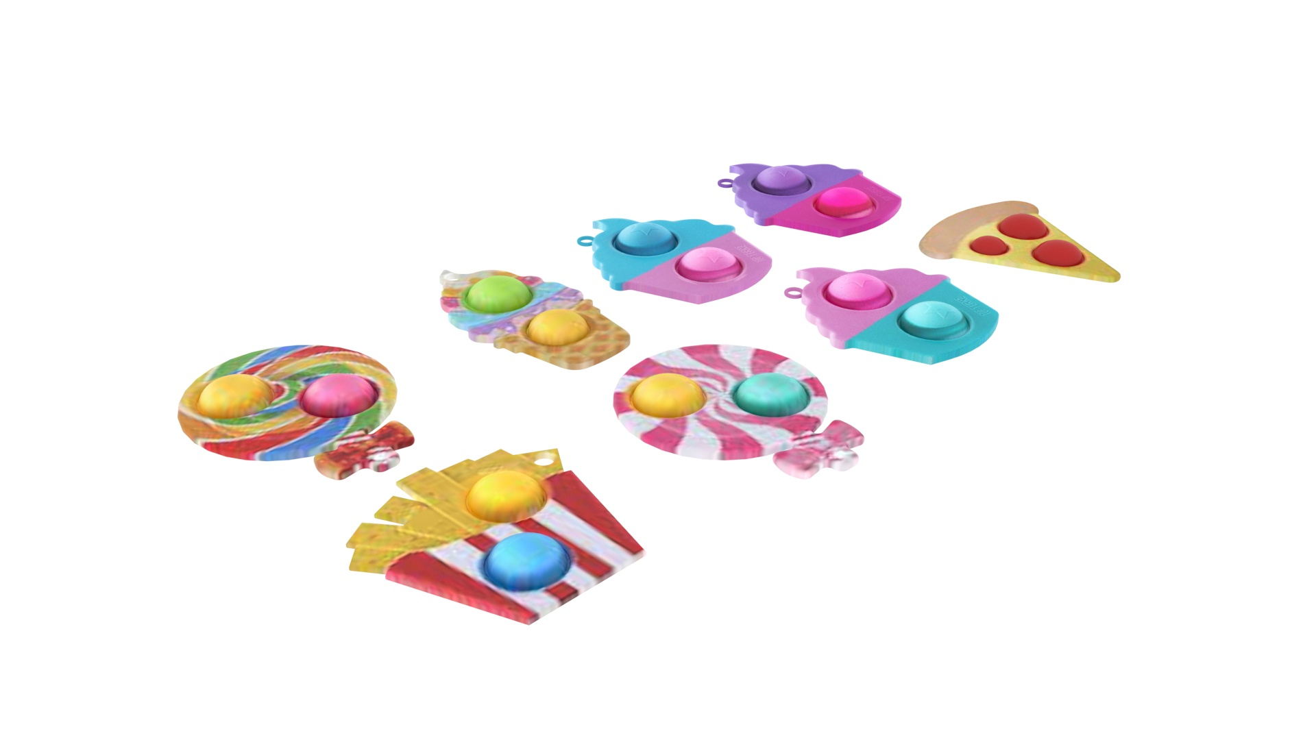 Fast Food Simple Dimples Set 3D - TurboSquid 1792553