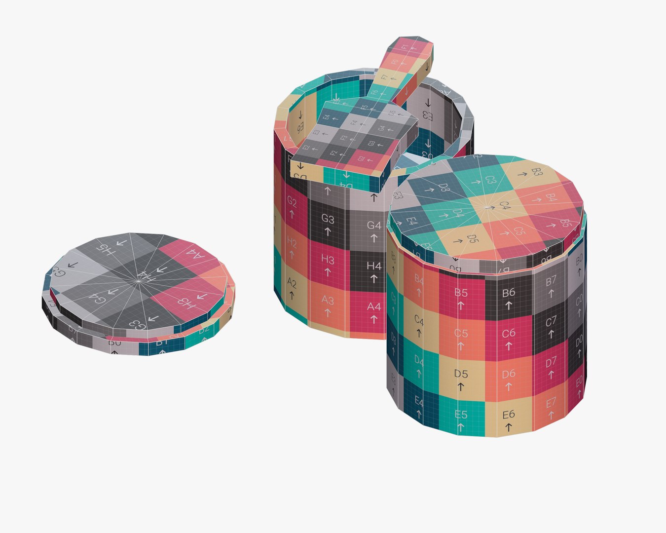 Stylized Paint Cans With A Brush Hand Painted Low Poly Models 3D Model ...