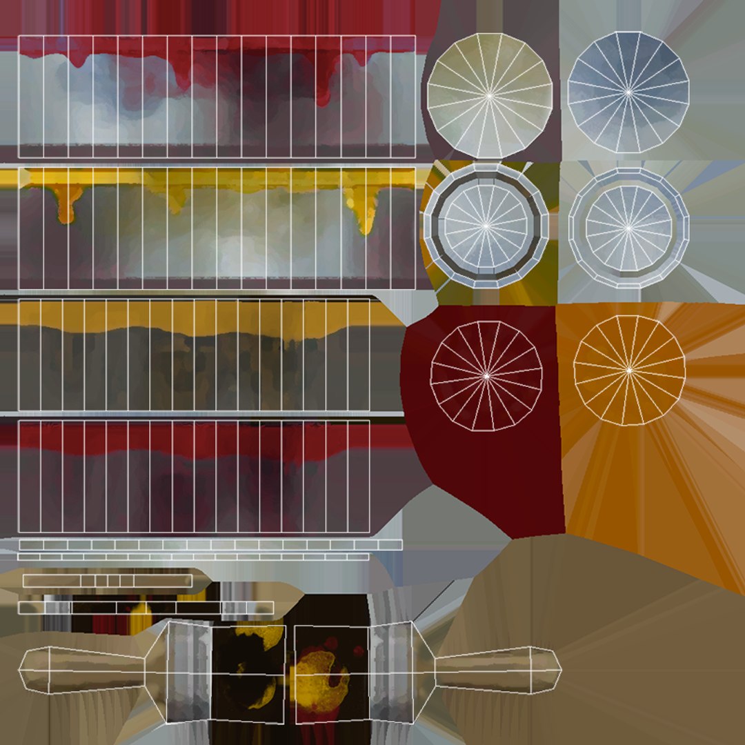 Stylized Paint Cans With A Brush Hand Painted Low Poly Models 3D Model ...