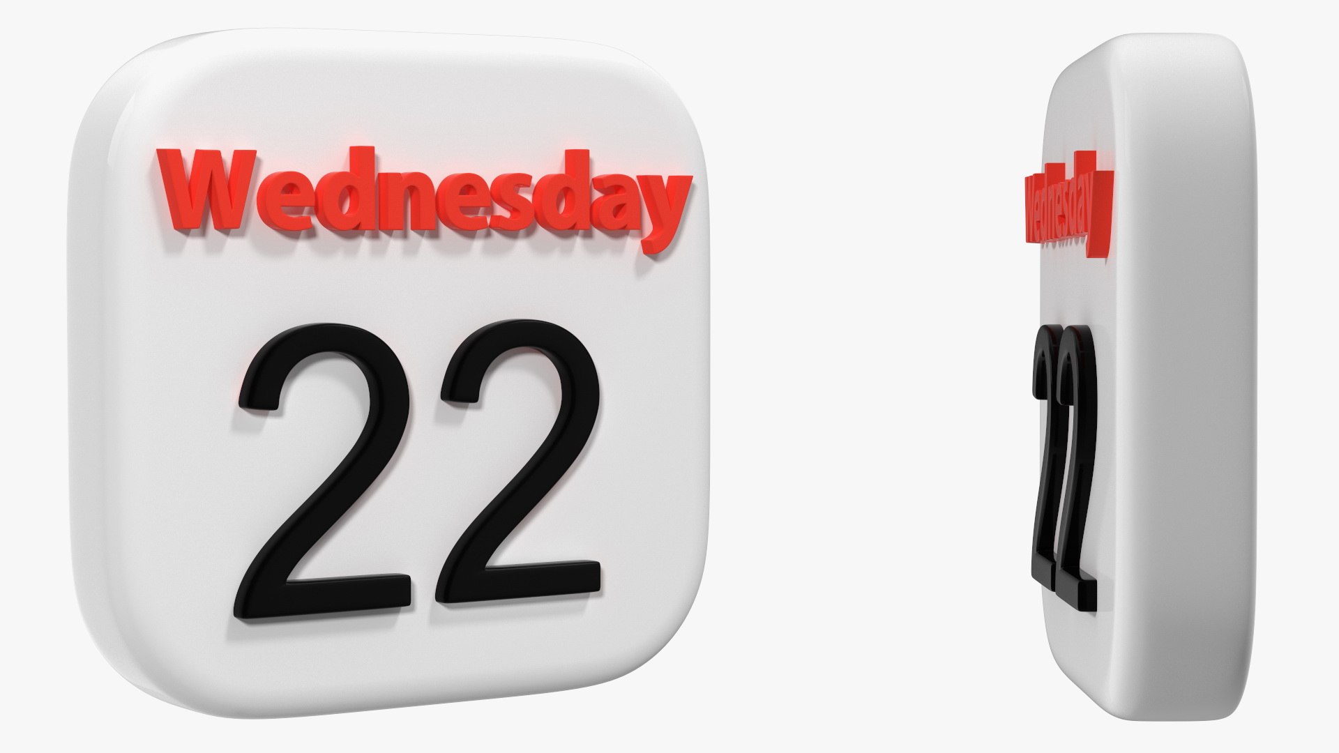 3D IPhone IOS Calendar Icon Model - TurboSquid 2222954
