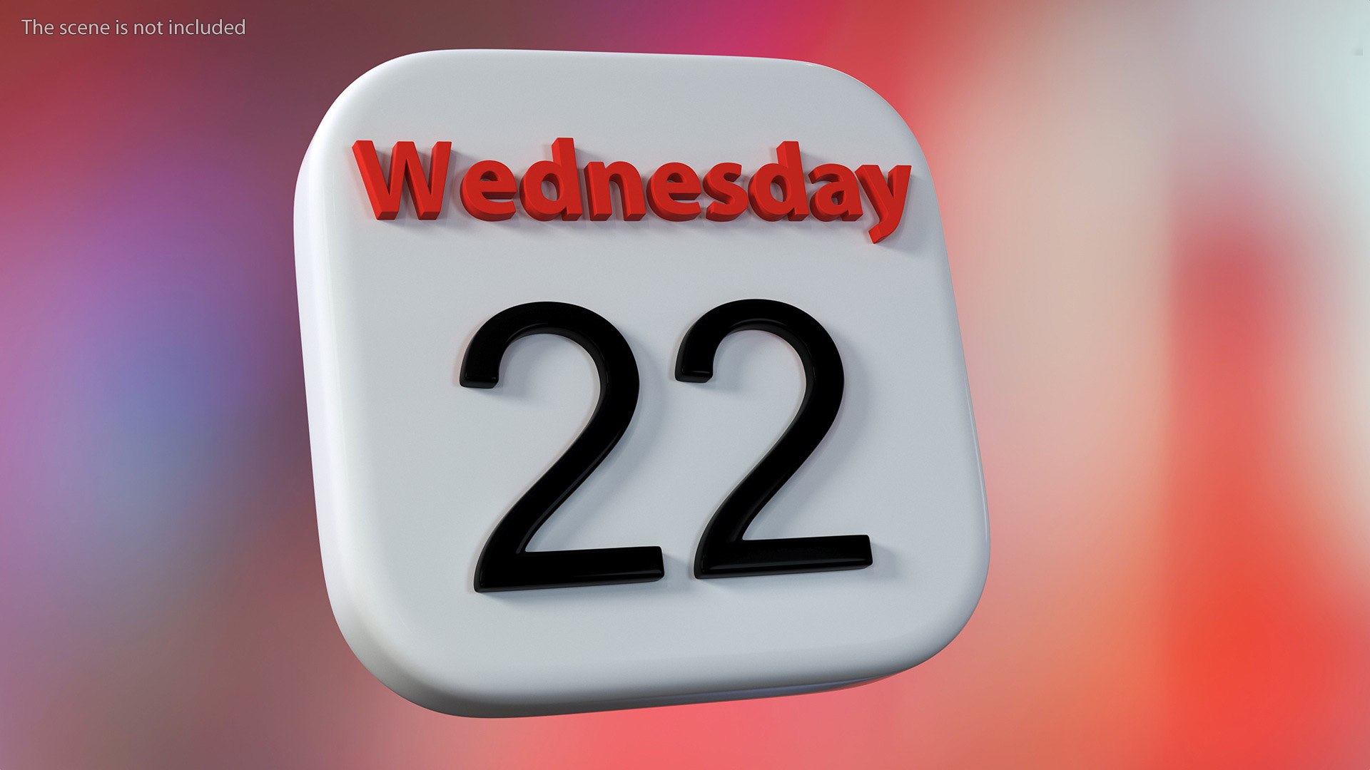 3D IPhone IOS Calendar Icon Model - TurboSquid 2222954