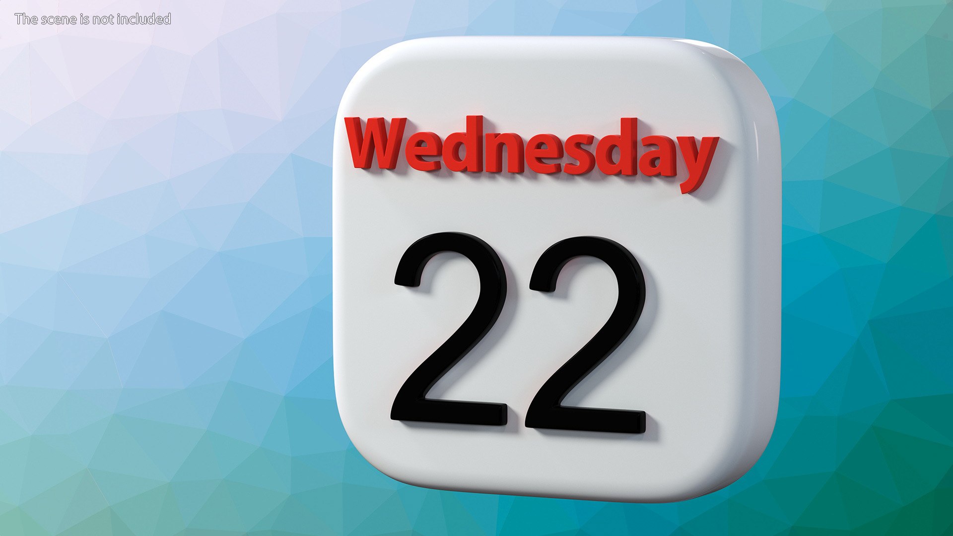 3D IPhone IOS Calendar Icon Model - TurboSquid 2222954