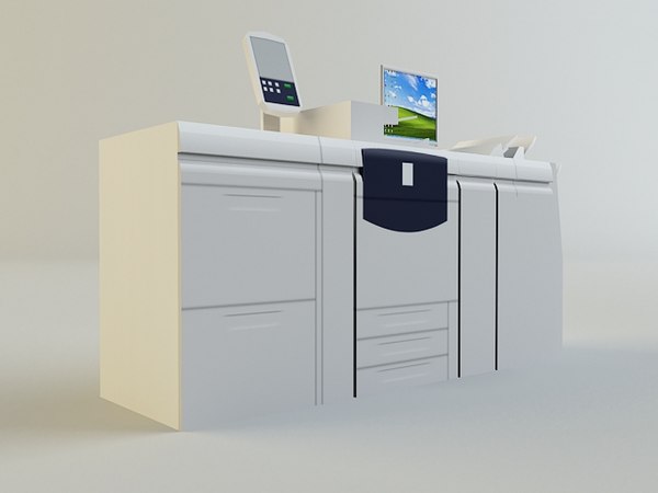 offset printer 3d model
