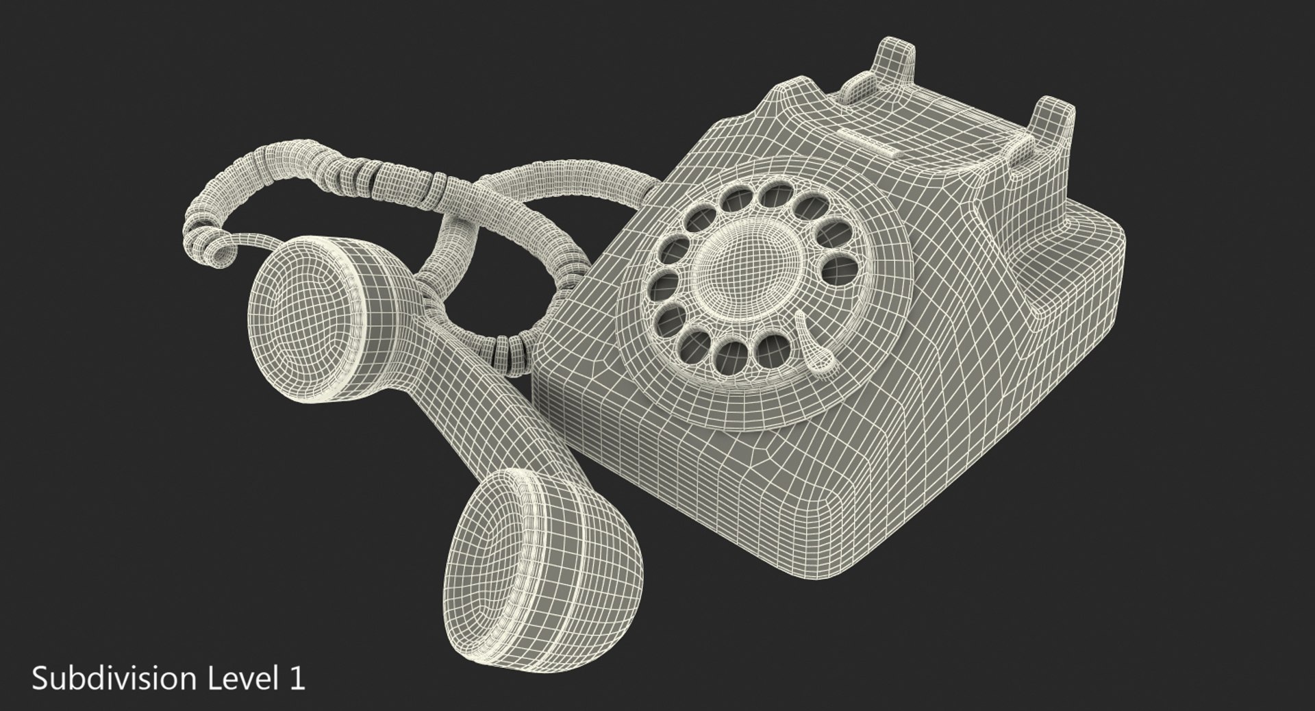 Fashioned rotary dial phone 3D model - TurboSquid 1389931