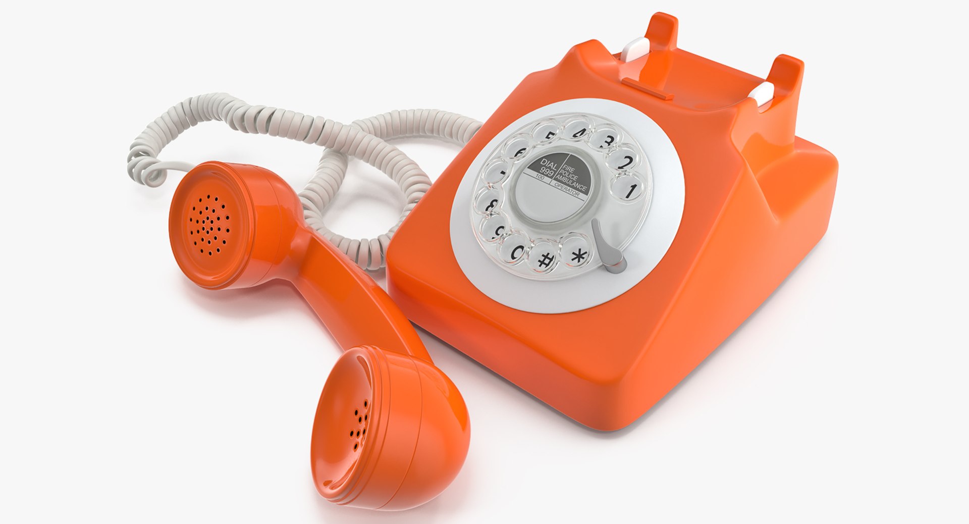 Fashioned rotary dial phone 3D model - TurboSquid 1389931