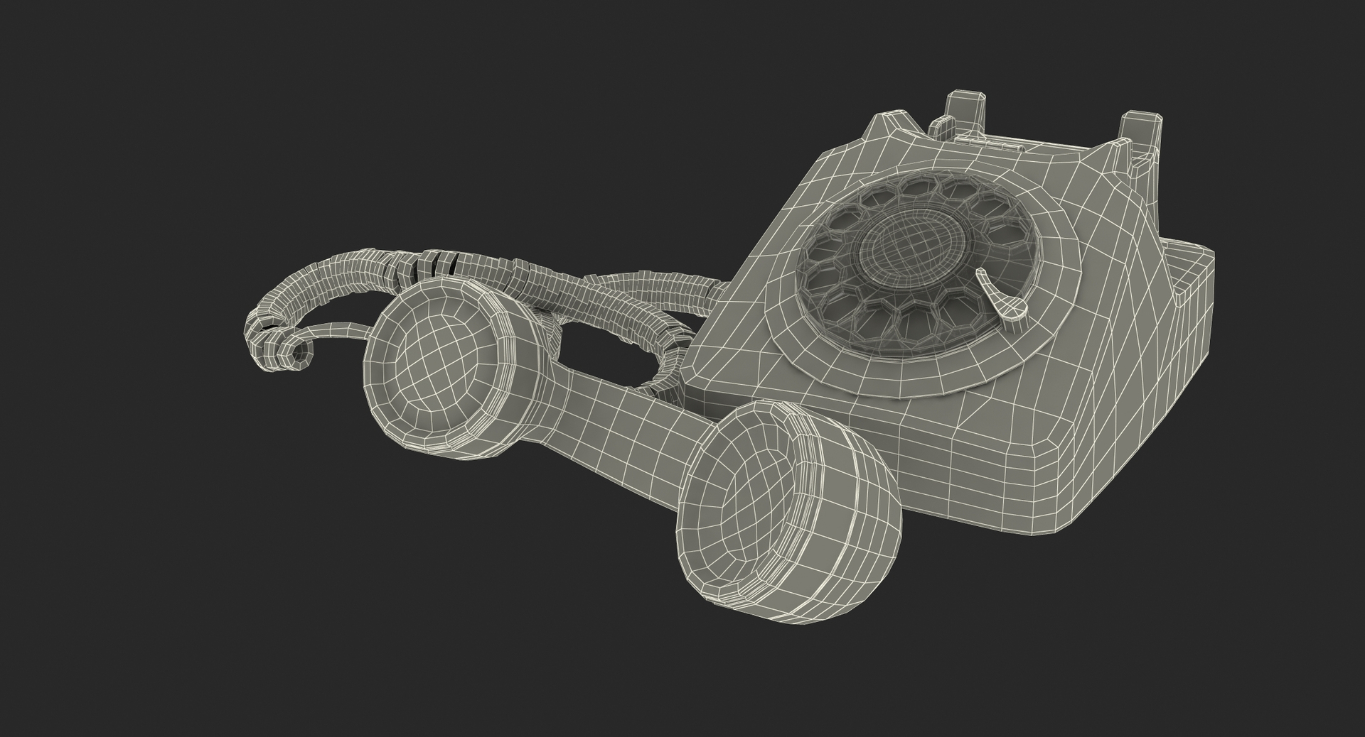 Fashioned Rotary Dial Phone 3D Model - TurboSquid 1389931