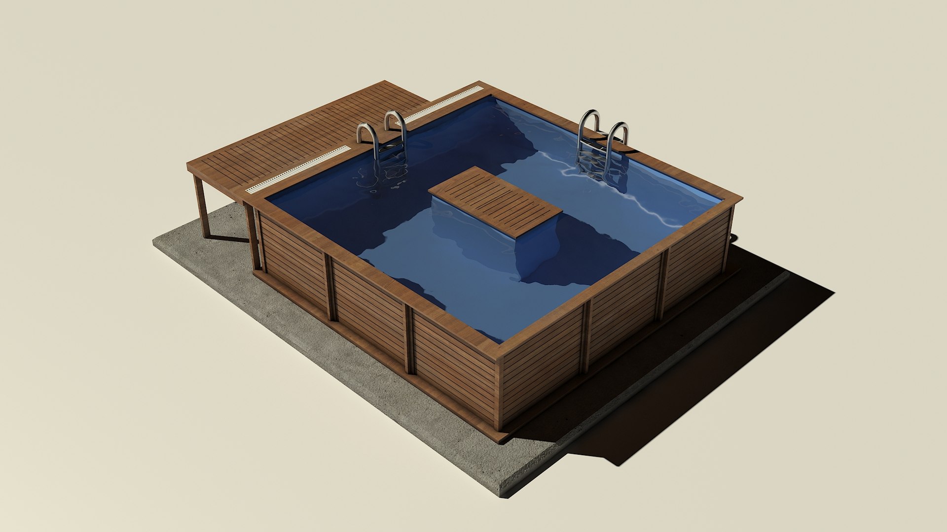 3D Model Gardens Designed Pool - TurboSquid 1336474