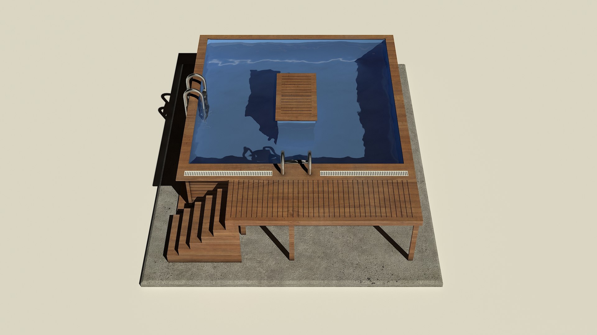 3D Model Gardens Designed Pool - TurboSquid 1336474