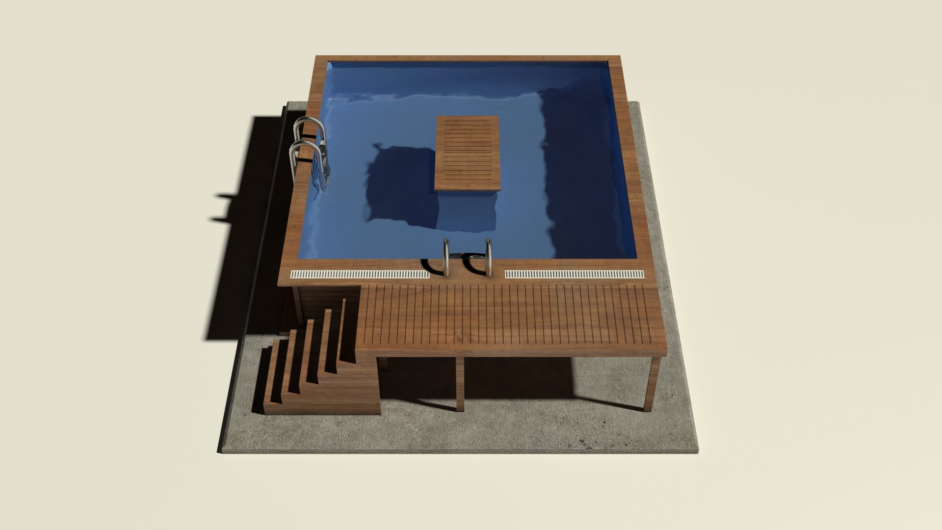 3D Model Gardens Designed Pool - TurboSquid 1336474