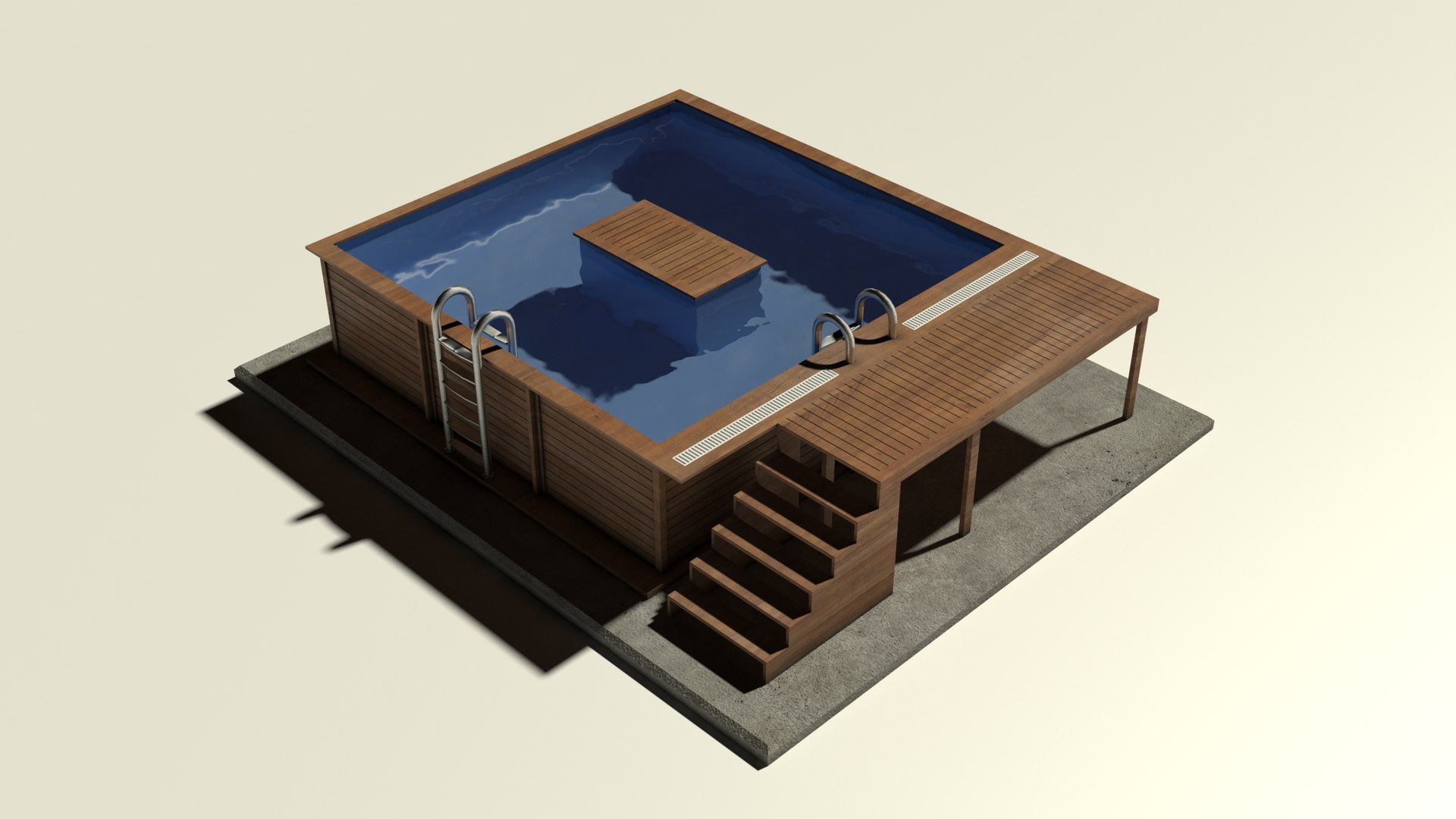 3D Model Gardens Designed Pool - TurboSquid 1336474