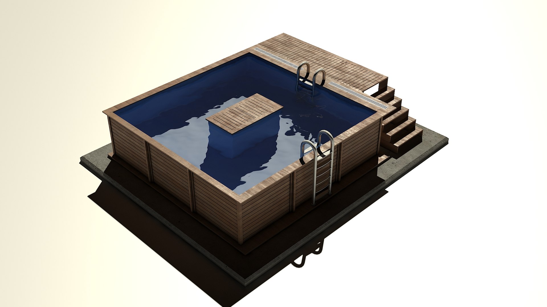 3D Model Gardens Designed Pool - TurboSquid 1336474