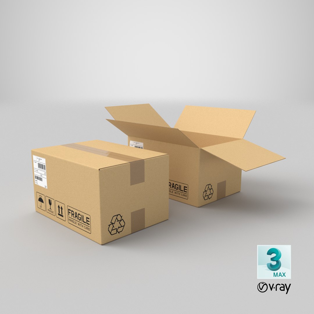 3D Detailed Cardboard Box - TurboSquid 2091570