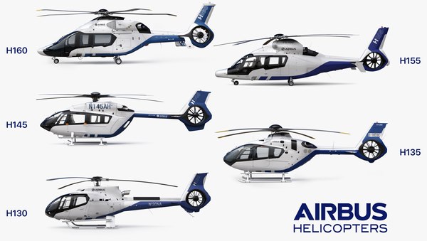 3D модель Коллекция Airbus Helicopter H160 H155 H145 H135 H130 Eurocopter EC 160 155 145 135 130 ...