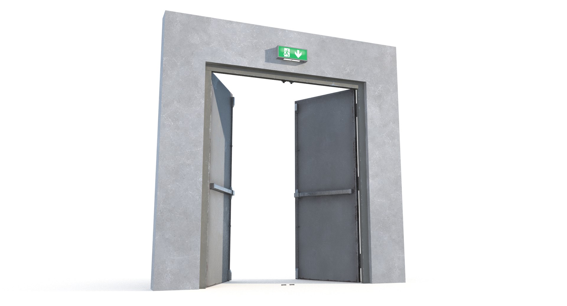 Exit Emergency Double Door 3D Model - TurboSquid 1423082