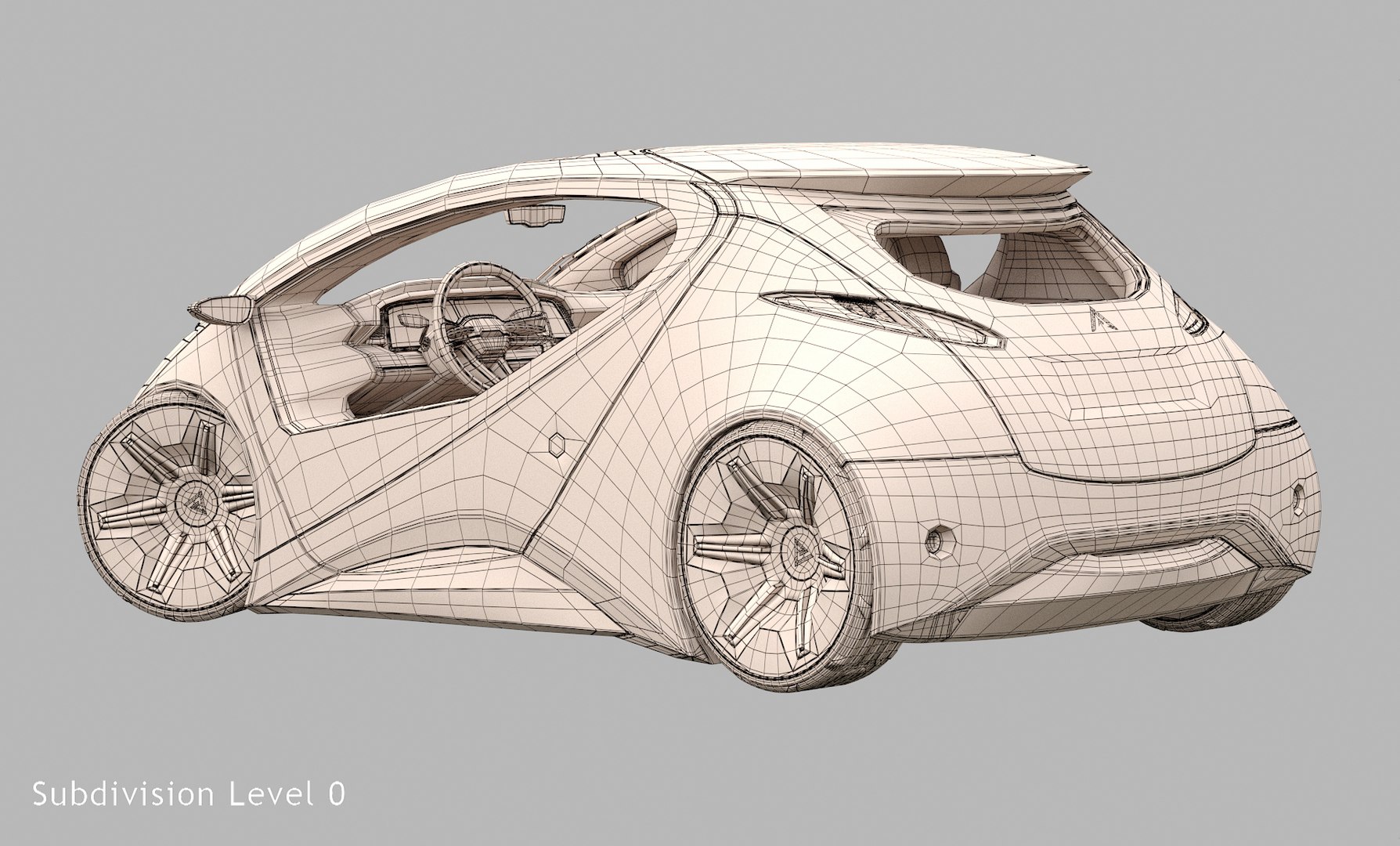 Futuristic Compact Car 3D - TurboSquid 1443568