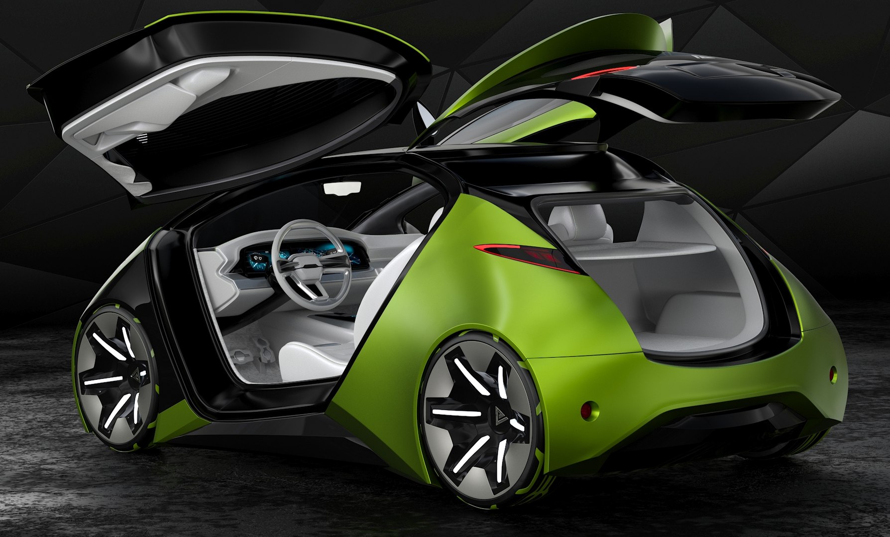 Futuristic Compact Car 3D - TurboSquid 1443568