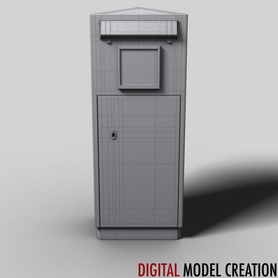 German Postbox 3d Fbx