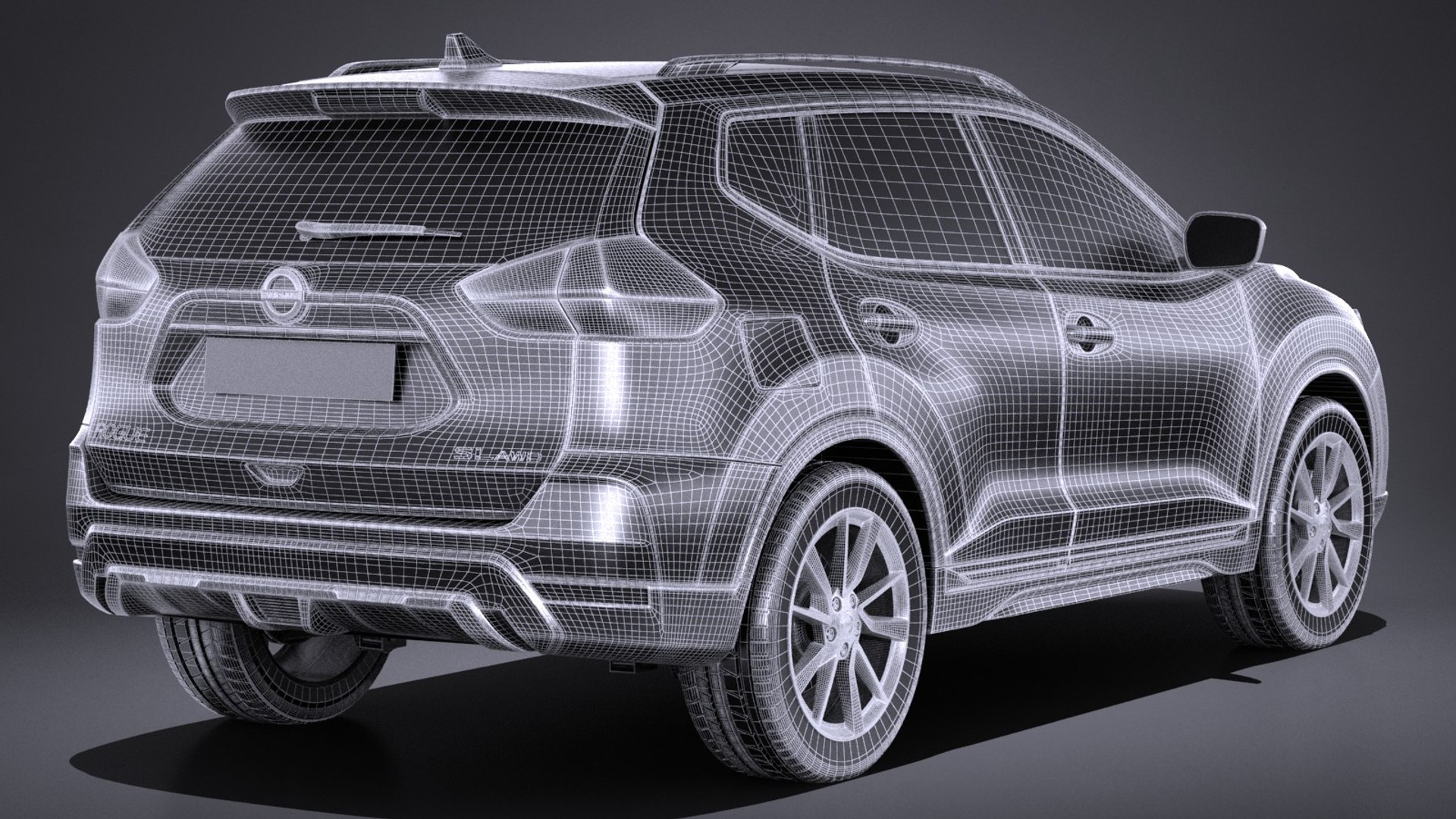 3d Nissan X-trail 2017
