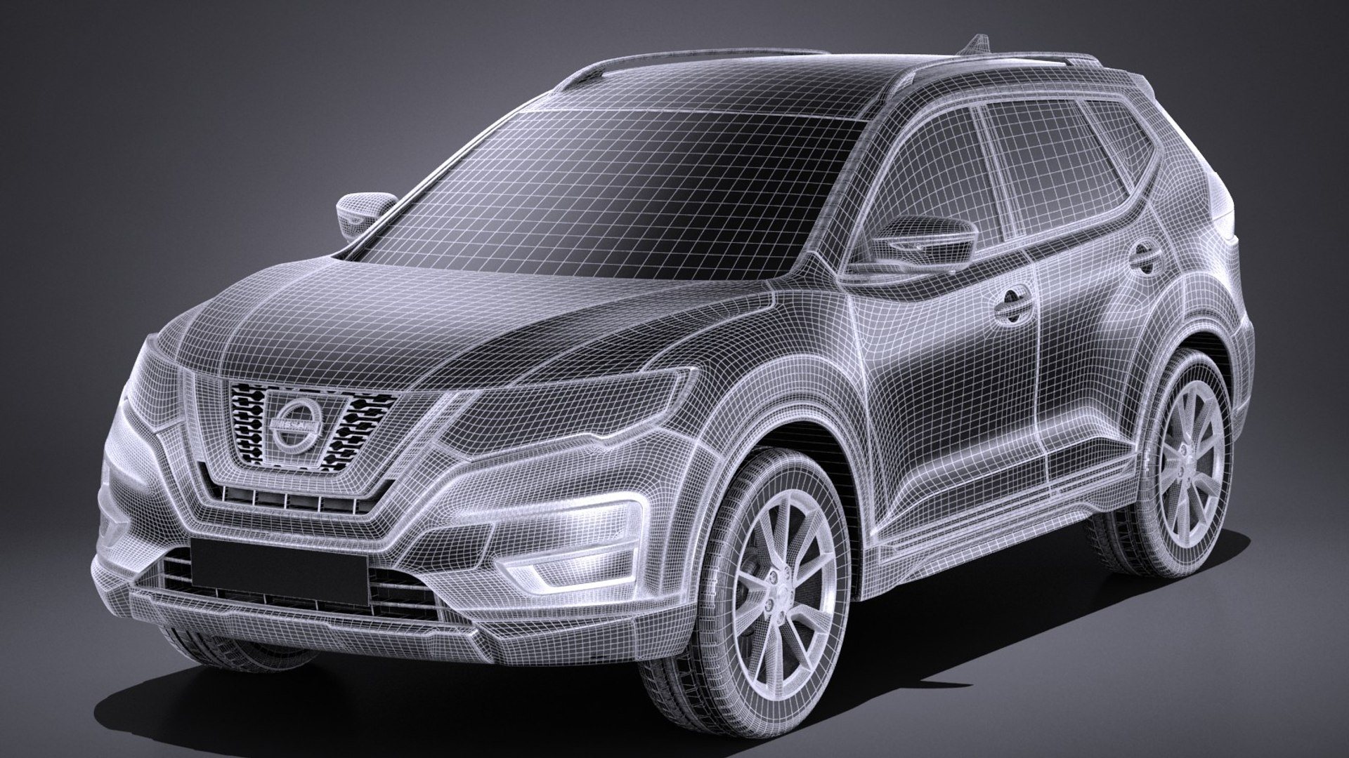 3d Nissan X-trail 2017