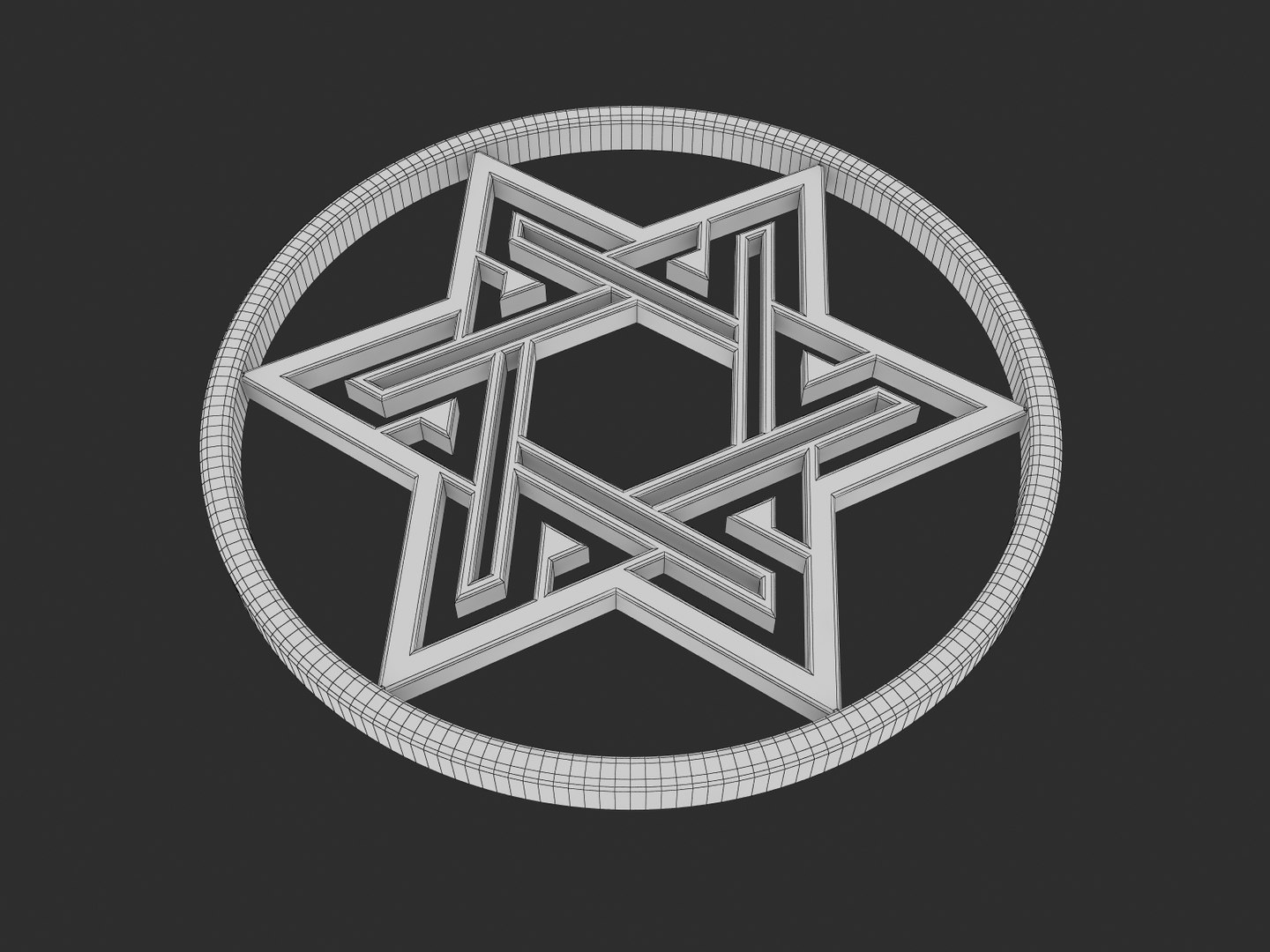 Star David Circle Model - TurboSquid 1416407