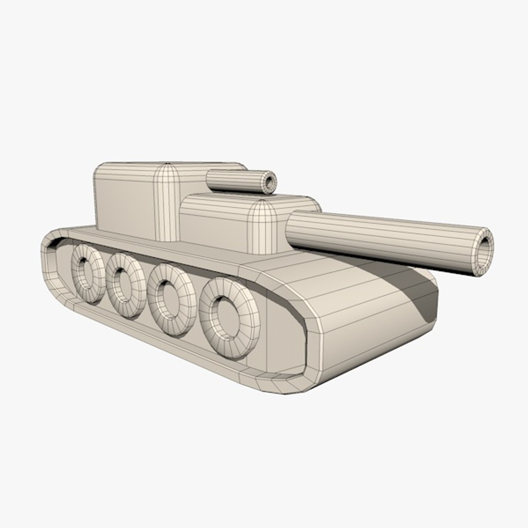 3d Wooden Toy Tank Model