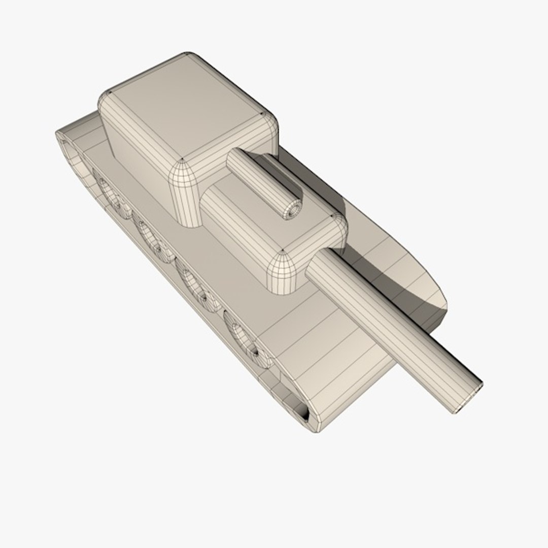 3d Wooden Toy Tank Model