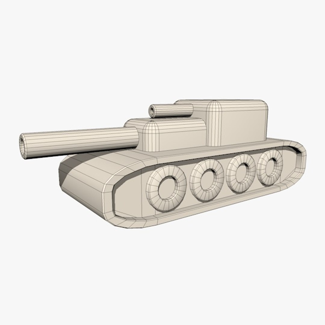 3d Wooden Toy Tank Model