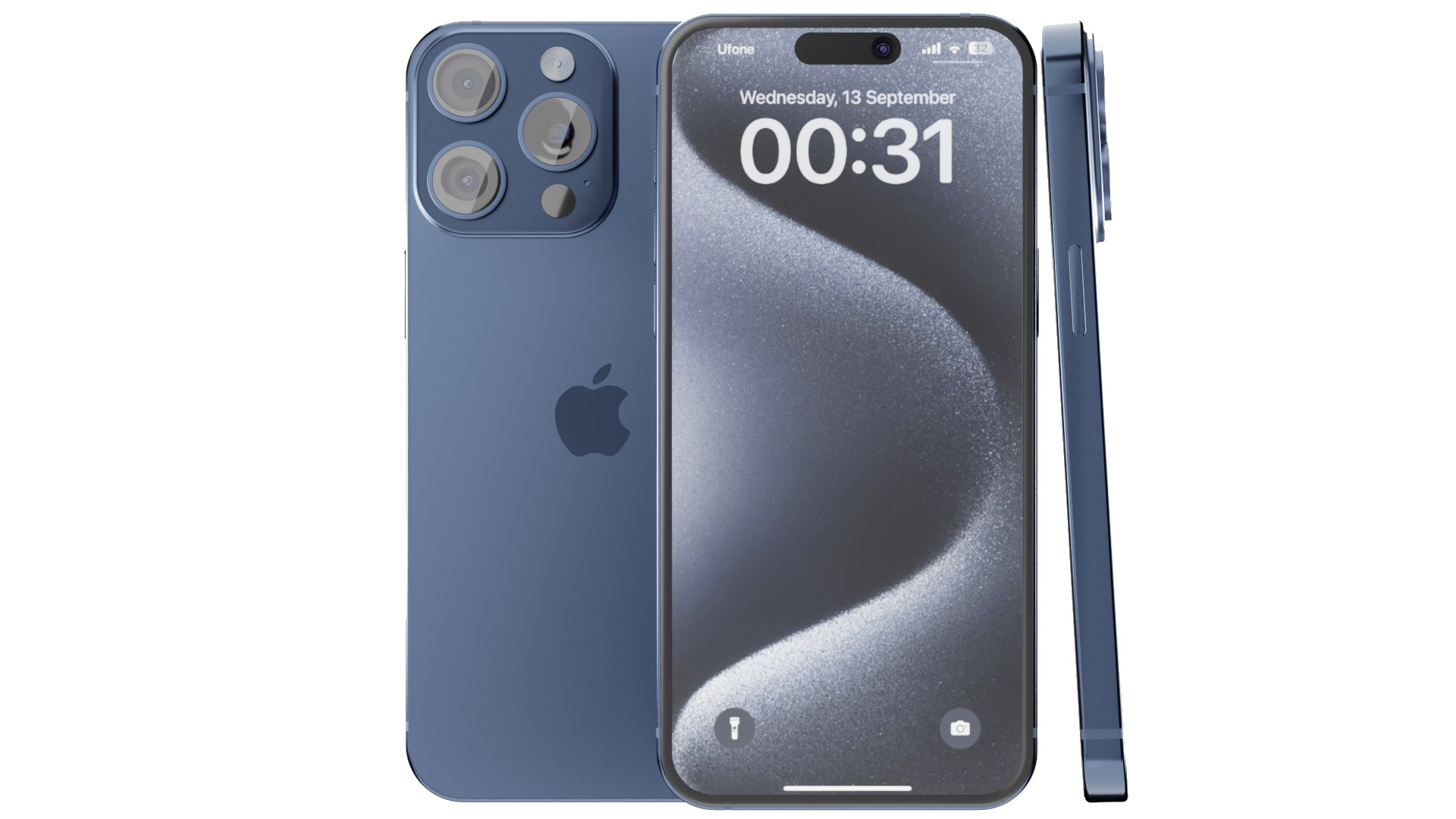 Apple iPhone 15 Pro Max Blue Titanium 3D model - TurboSquid 2138684