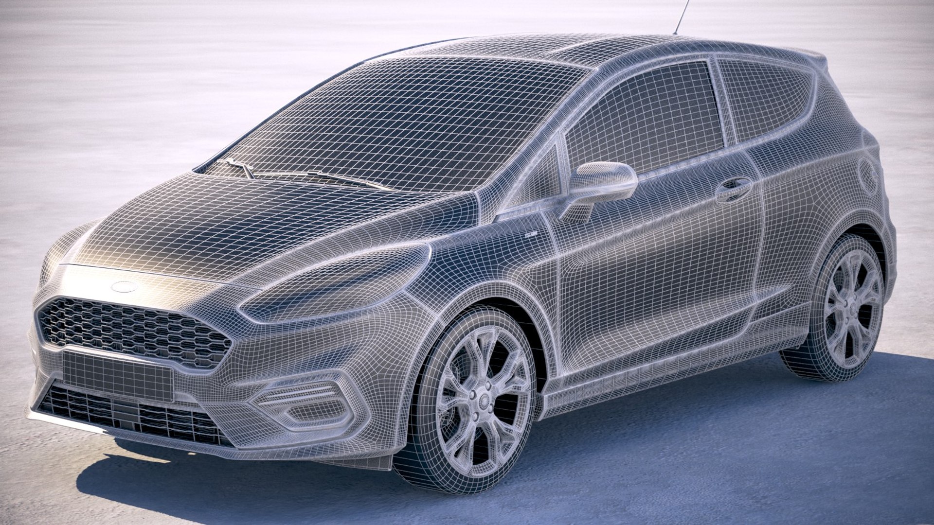 3D Fiesta St-line 3-door - TurboSquid 1229354