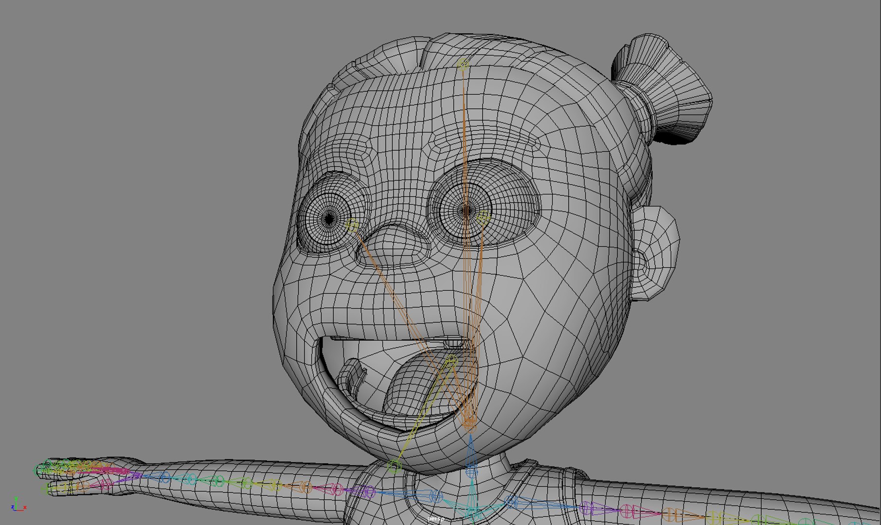 Cartoon girl rig model - TurboSquid 1355922