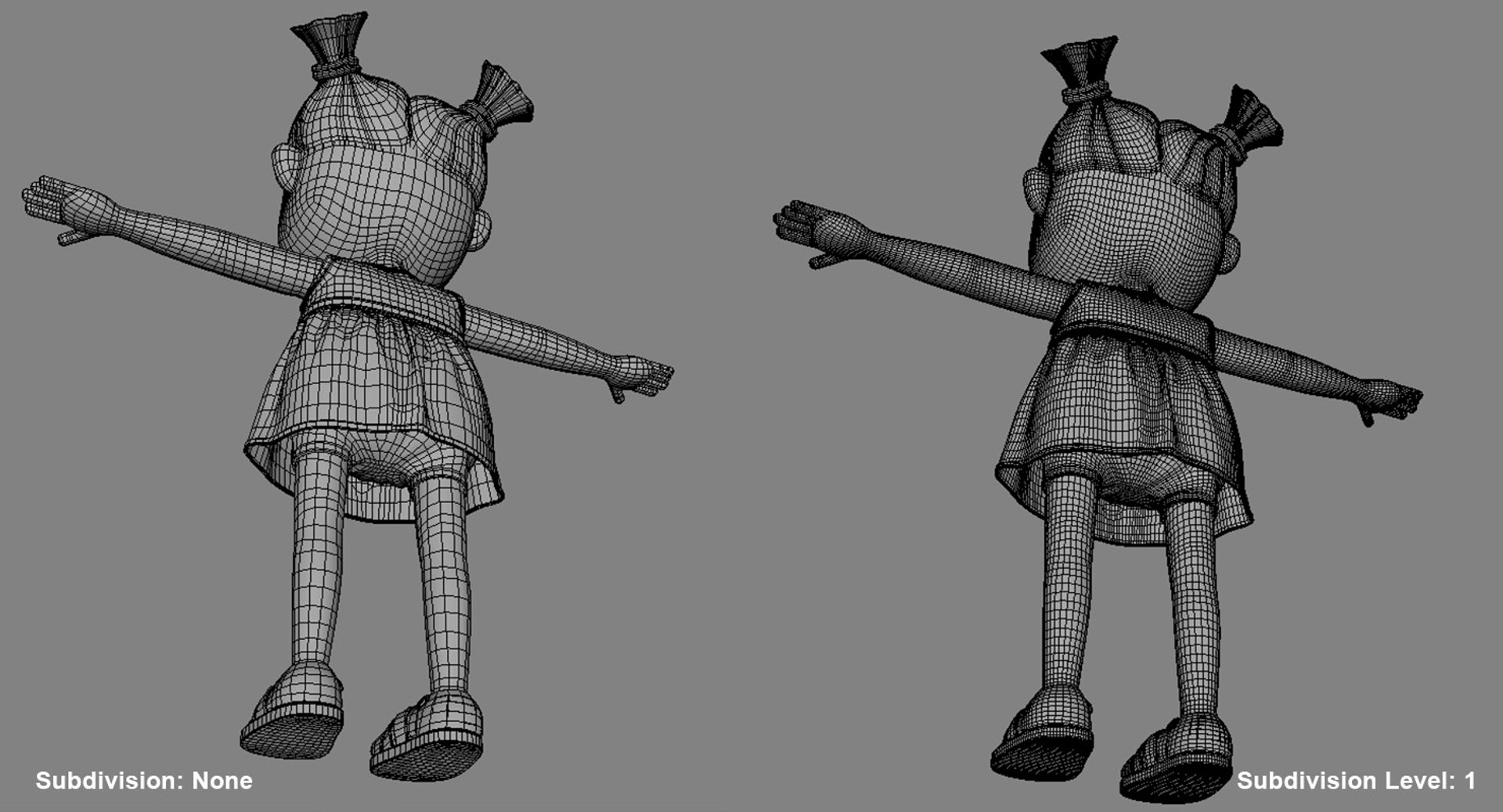 Cartoon girl rig model - TurboSquid 1355922