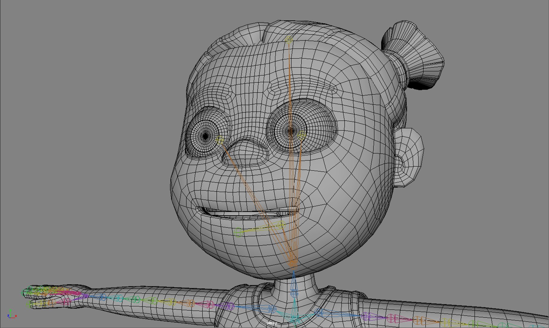 Cartoon girl rig model - TurboSquid 1355922