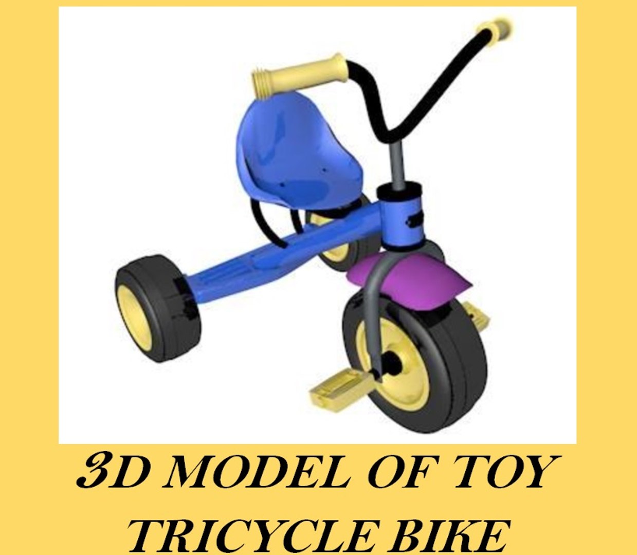 3d Model Toy Tricycle